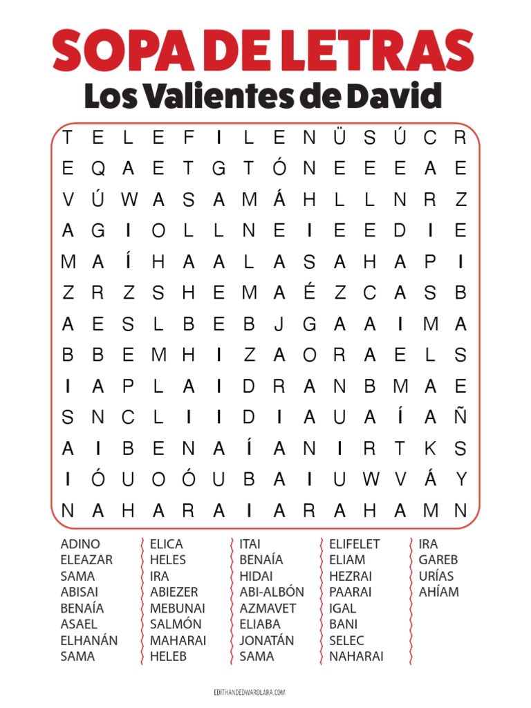 Los Valientes de David Sopa de Letras | PDF