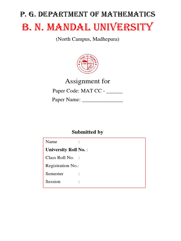 PG Project - BNMU | PDF