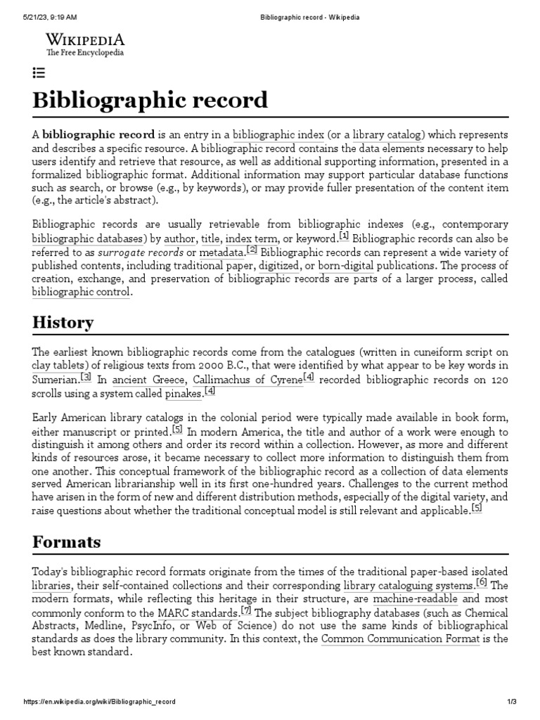 Bibliographic Record | PDF | Computing | Publishing