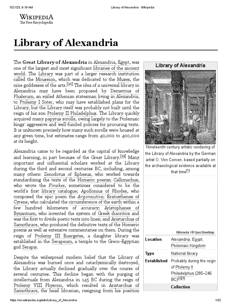 Library of Alexandria | PDF