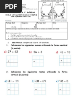 Prueba de Matematicas Sumas y Restas 1 Basico | PDF