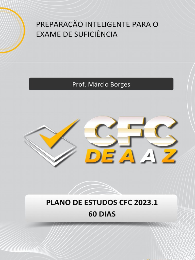 Plano de Estudos Gratutito CFC de A A Z 60 Dias 2023.1 | PDF ...
