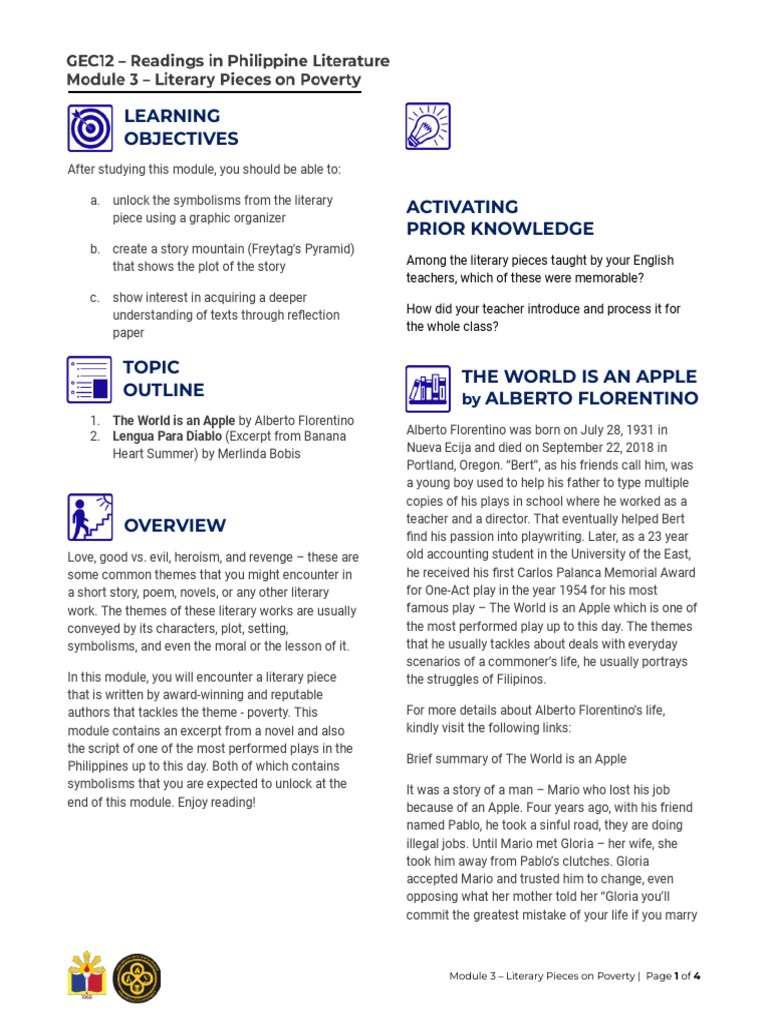 Literary Analysis of Poverty Themes | PDF | Plot (Narrative)