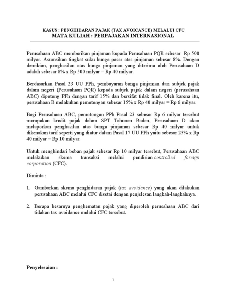 Contoh Kasus CFC | PDF