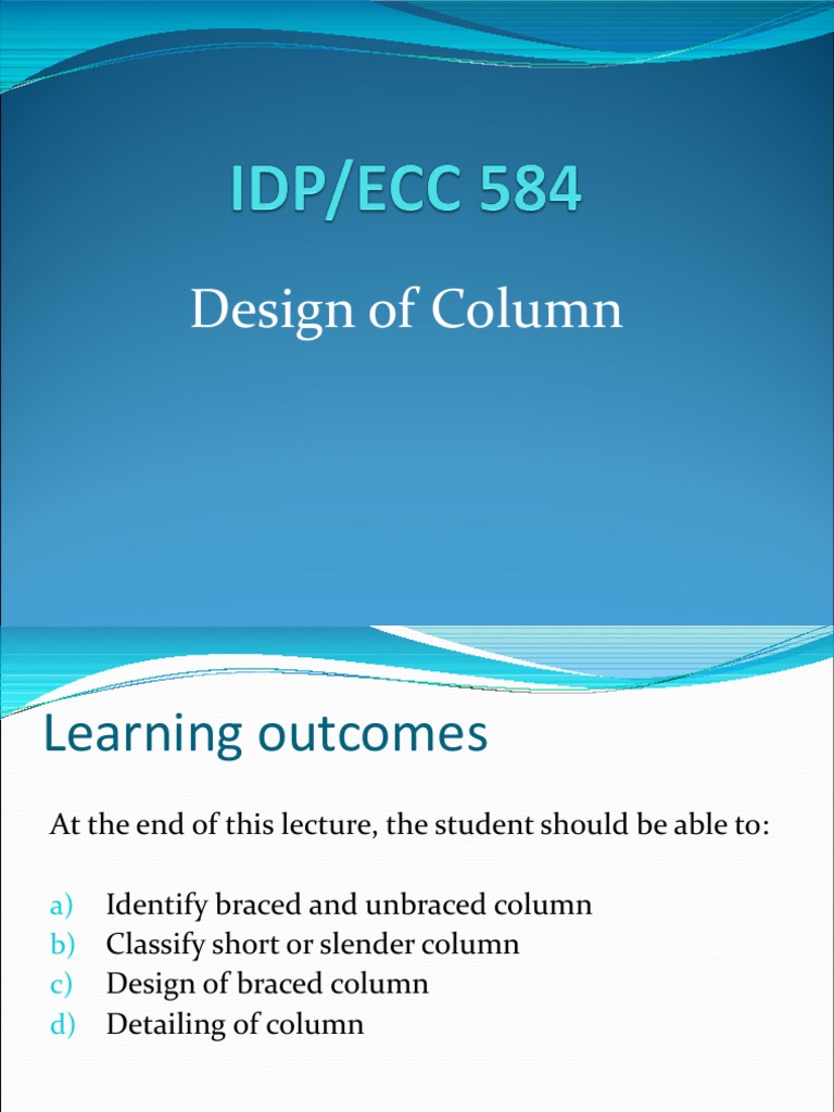 Design of Column - JAN18 | PDF | Column | Beam (Structure)