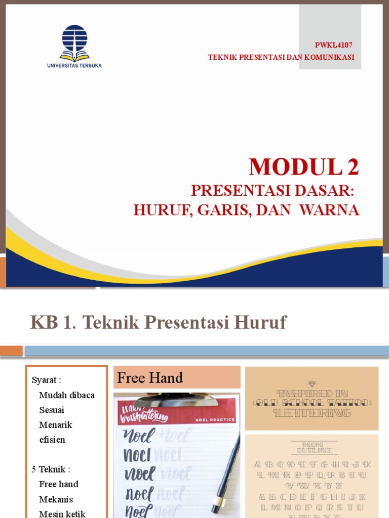 Materi Sesi 1 - Modul 2 - Dasar Huruf, Garis Dan Warna | PDF