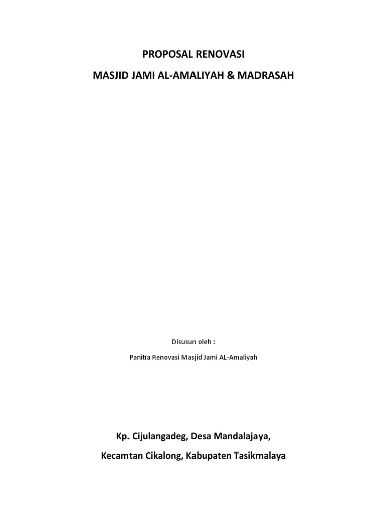 Proposal Renovasi | PDF