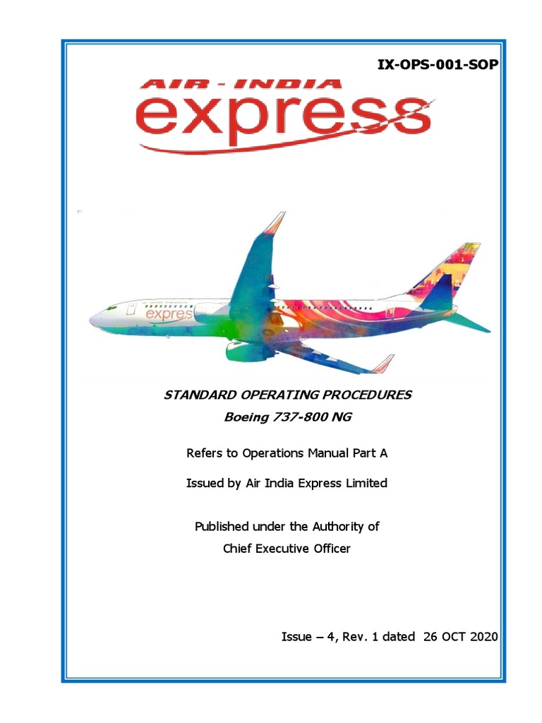 Air India Express B737-800 SOP Guide | PDF | Instrument Flight Rules ...