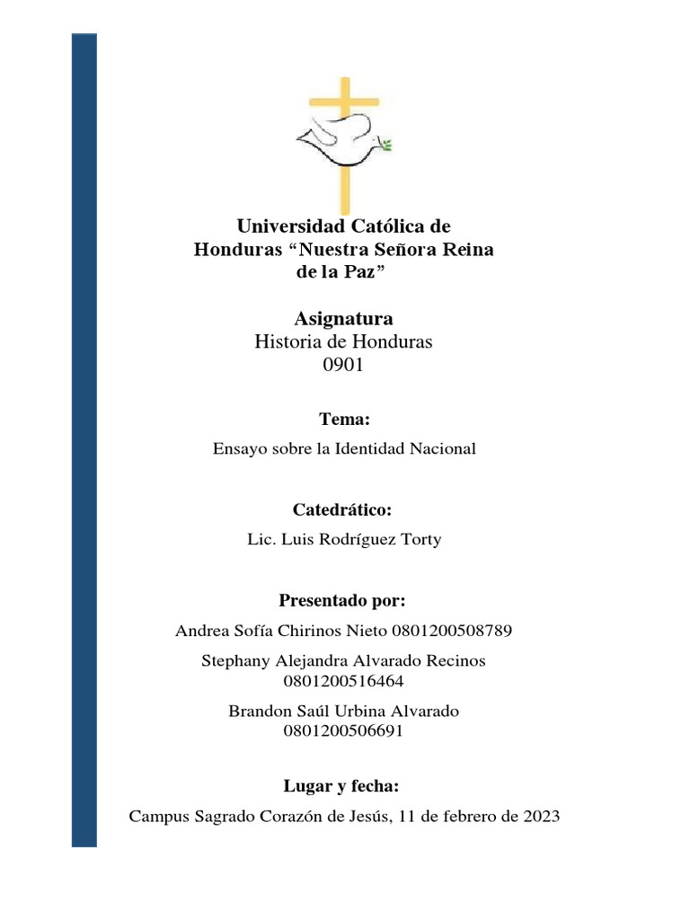 Ensayo Identidad Nacional | PDF | Honduras
