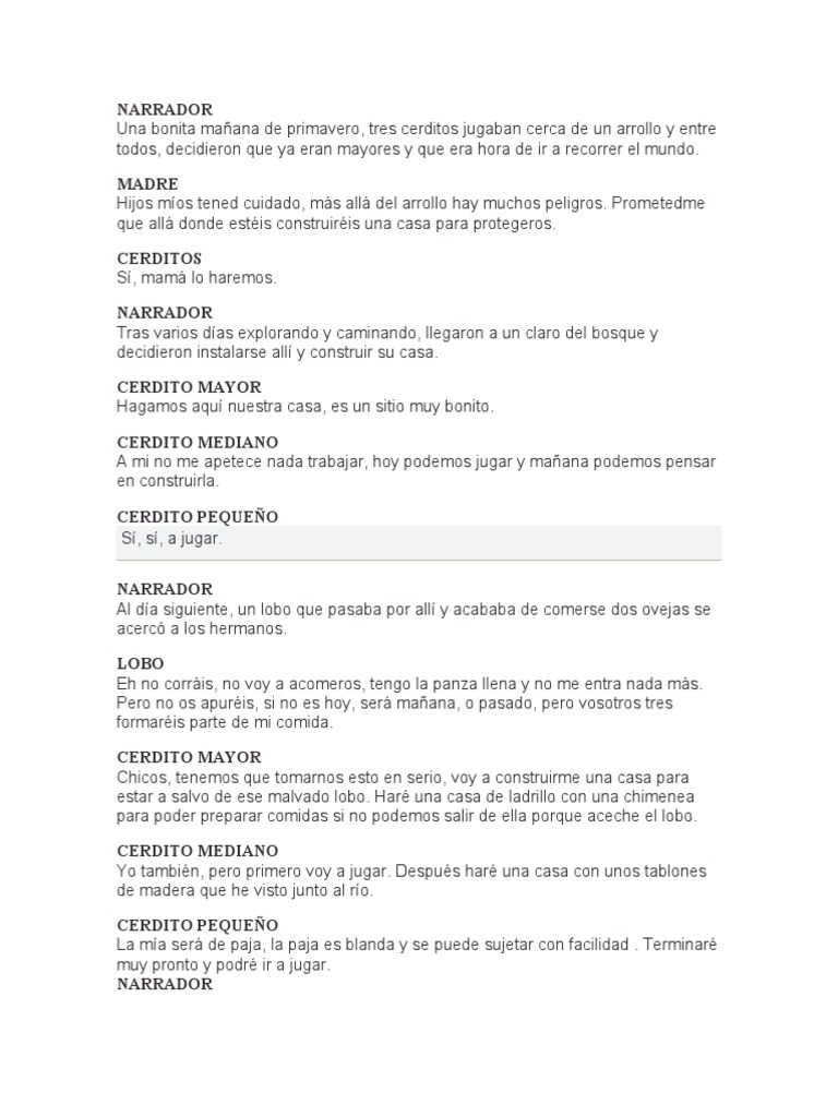 Los Tres Cerditos | PDF