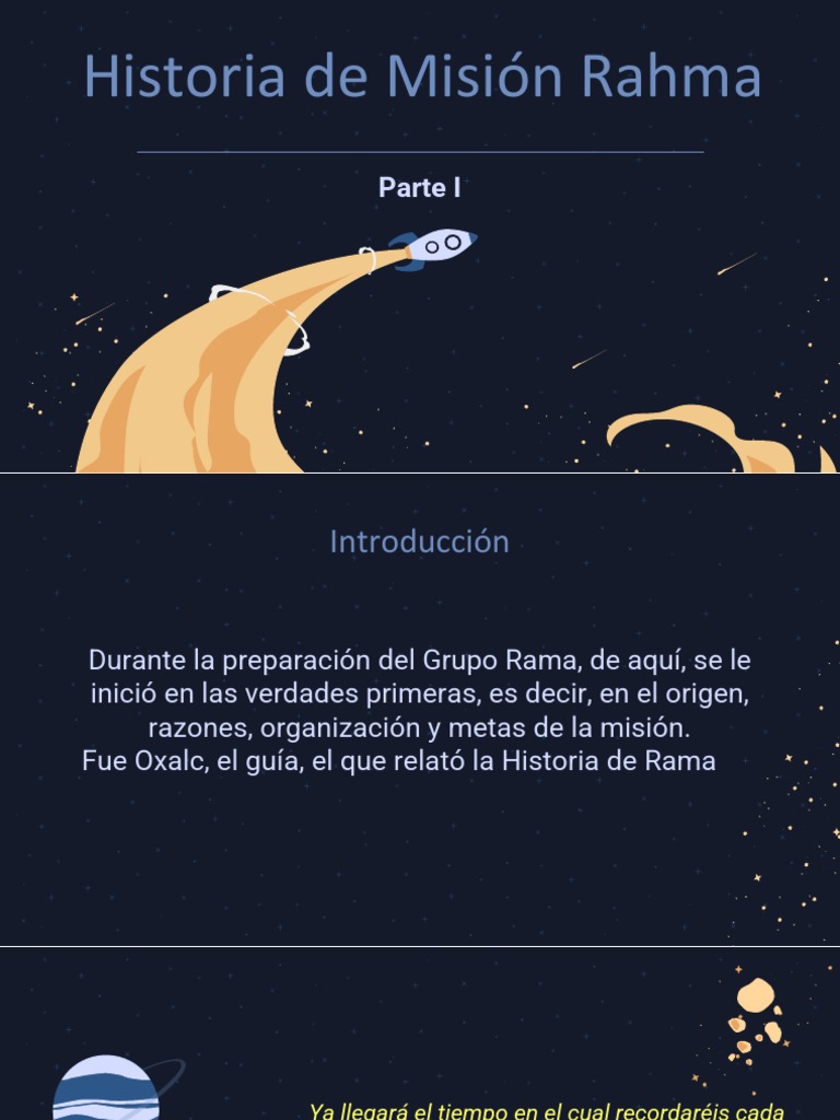 Historia de Misión Rahma, Parte I | PDF | Vía láctea