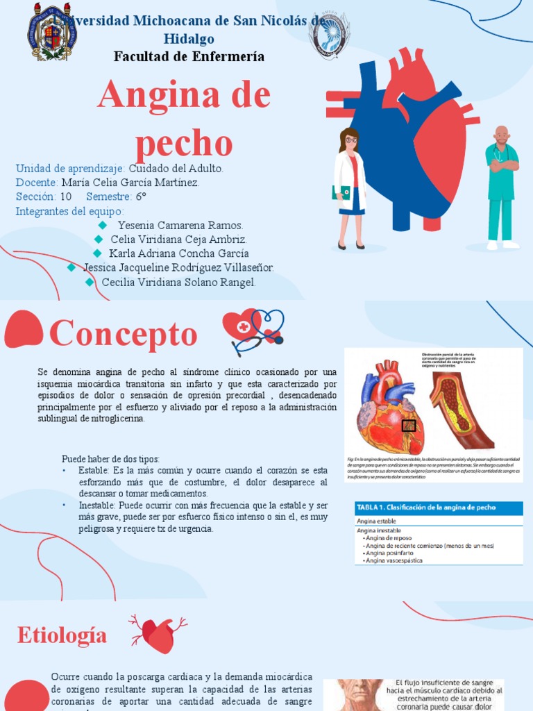 Guía sobre Angina de Pecho y Tratamiento | PDF | Infarto de miocardio ...