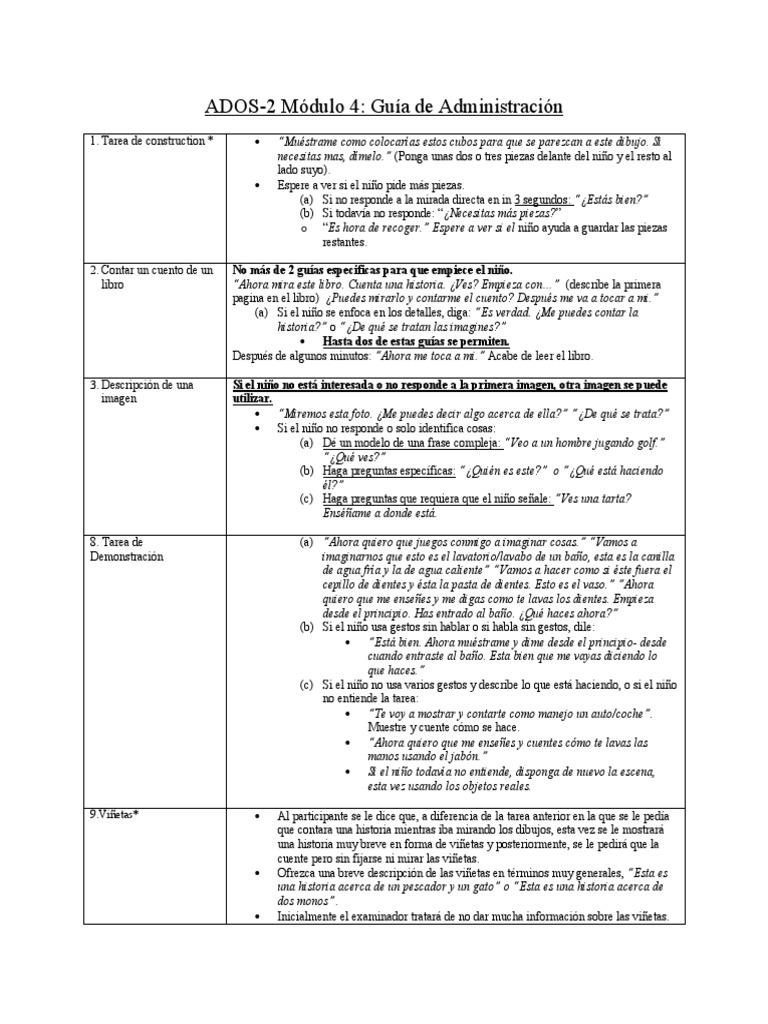 ADOS Modulo 4 | PDF