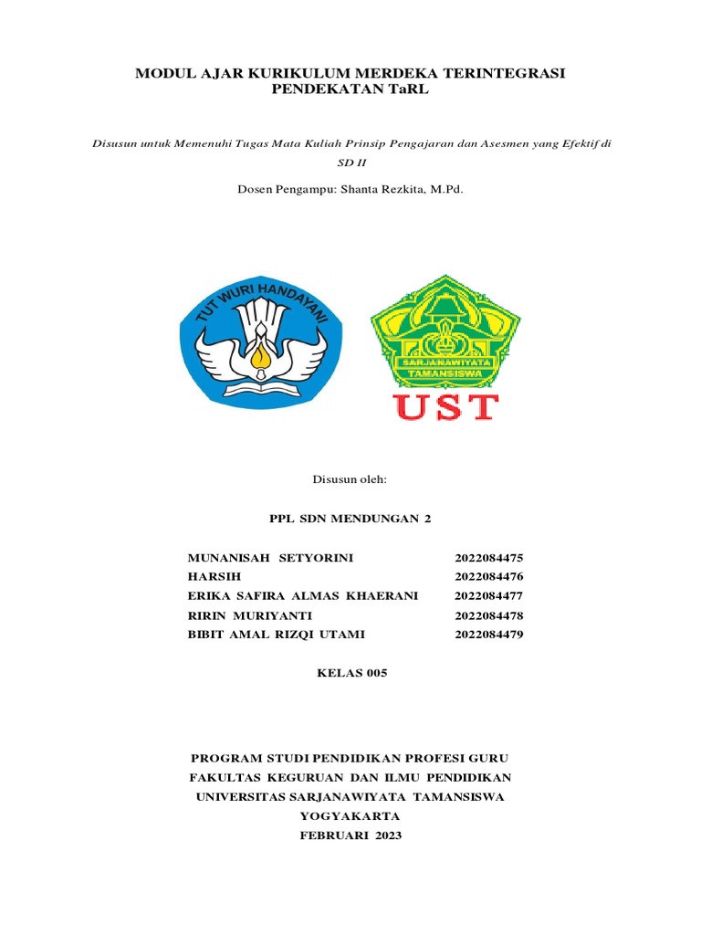 Modul Ajar - SDN Mendungan 2 Fix | PDF