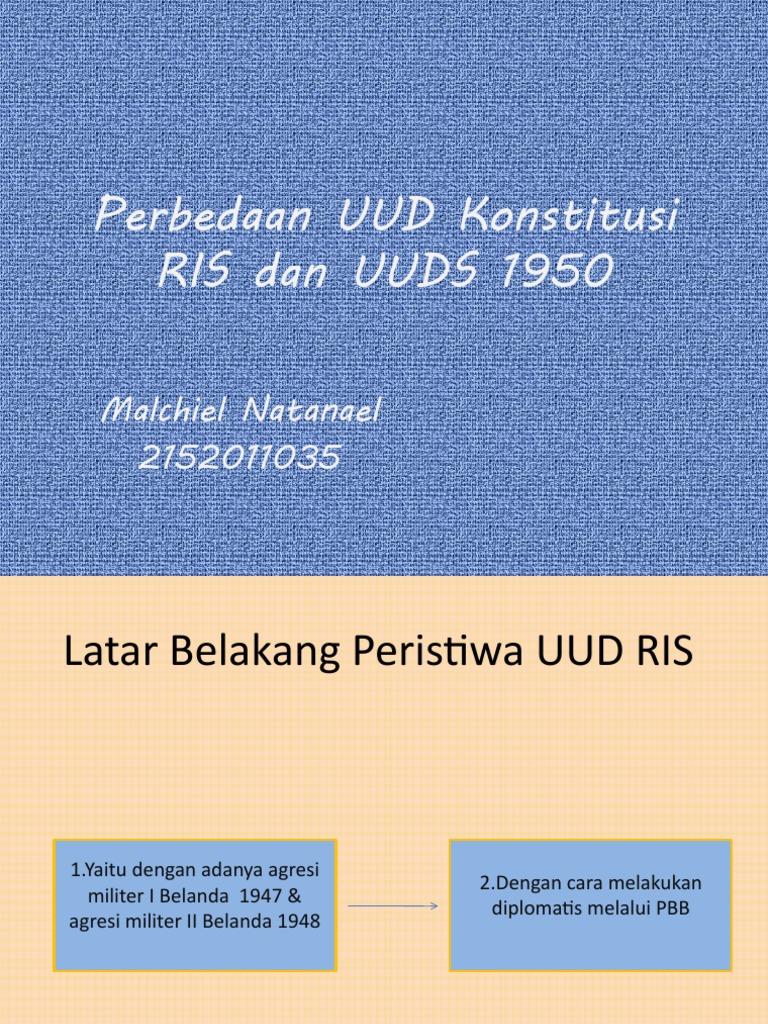 Perbedaan UUD Konstitusi RIS Dan UUDS 1950 | PDF