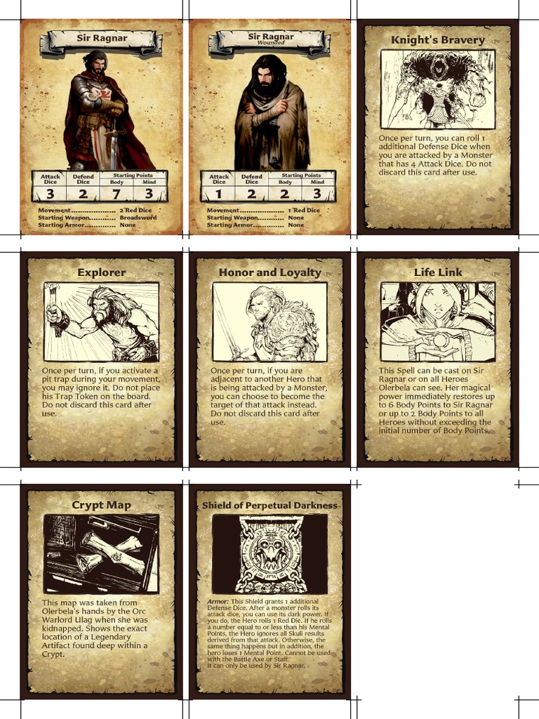The Betrayal of Sir Ragnar CARDS | PDF