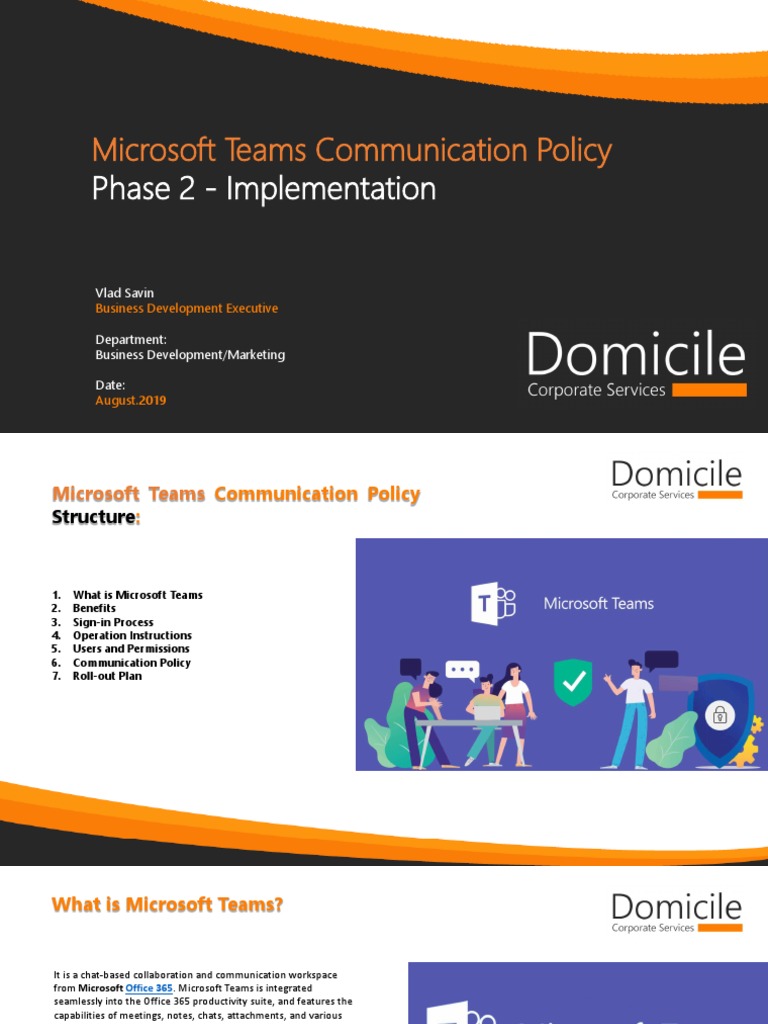 Microsoft Teams Communication Policy | Download Free PDF | Computer ...
