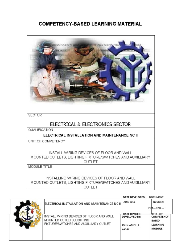 CBLM For Eim TM | PDF | Personal Protective Equipment | Electrical Wiring