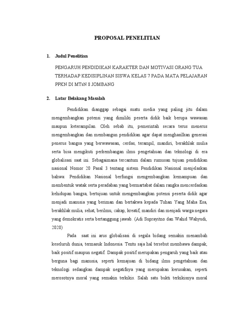 Format Proposal Tesis | PDF