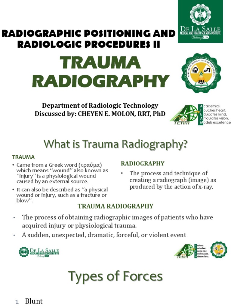 Finals Trauma Radiography | PDF | Injury | Radiography