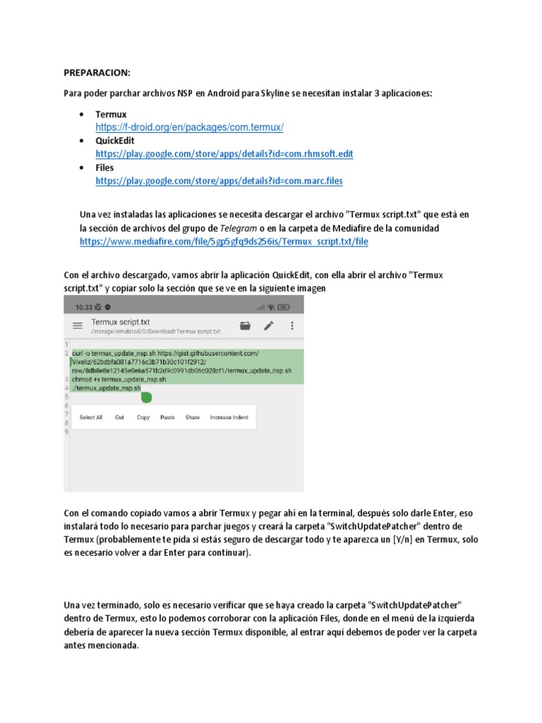 Parchar en Android (Con Termux) | PDF | Archivo de computadora ... Parchar en Android (Con Termux) | PDF | Archivo de computadora ...