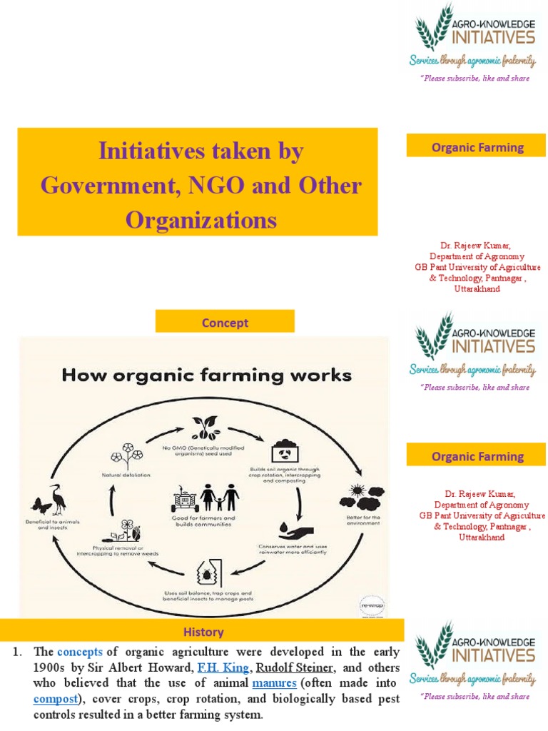 Initiatives Taken By Government 1 Pdf Organic Farming Agriculture