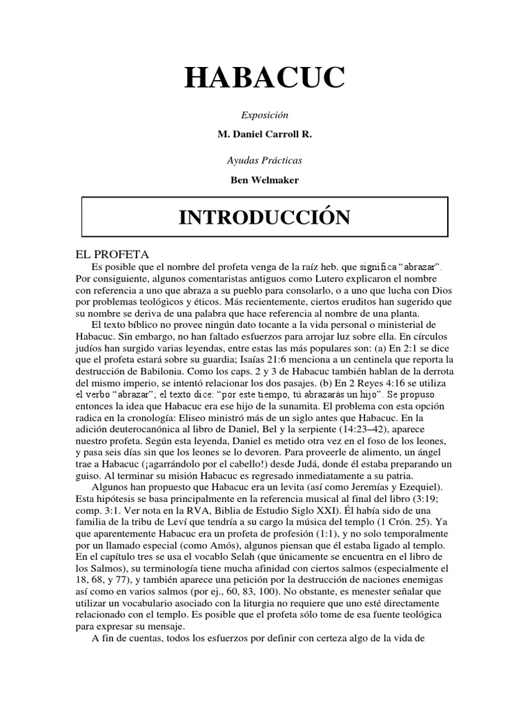Profeta Habacuc | PDF | Babilonia | Dios