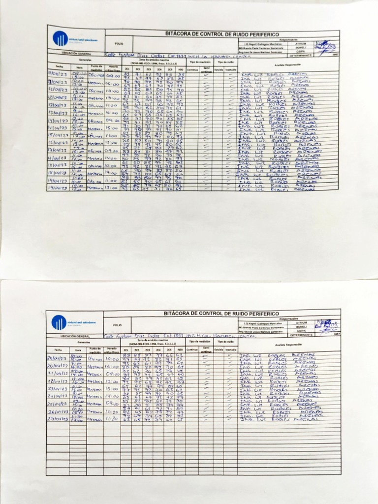 Bitácora de Ruido Periférico | PDF