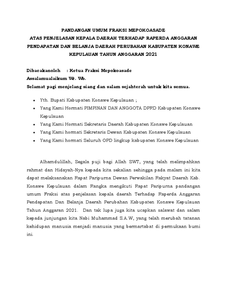 Pandangan Umum Praksi Rapbd | PDF