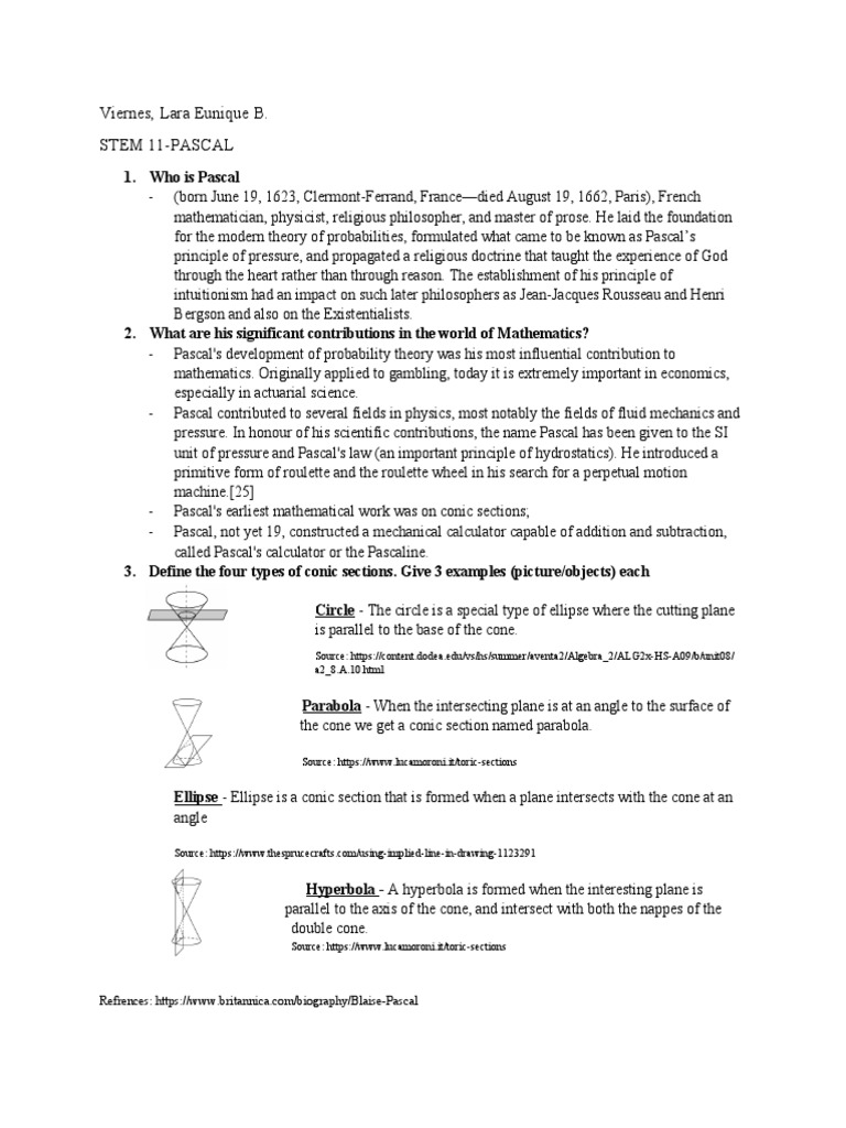 PASCAL | PDF | Mathematics | Science