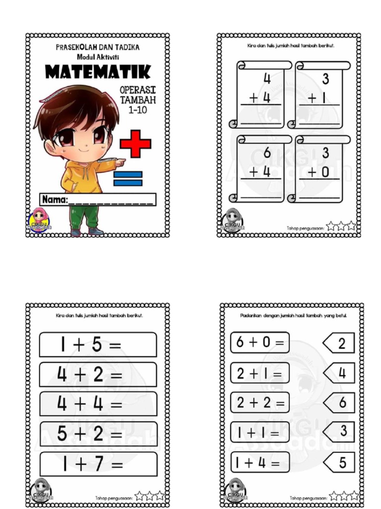Modul Matematik Prasekolah | PDF