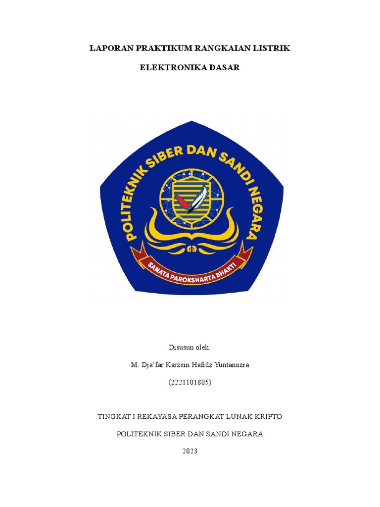 Laporan Praktikum Rangkaian Listrik | PDF Laporan Praktikum Rangkaian Listrik | PDF