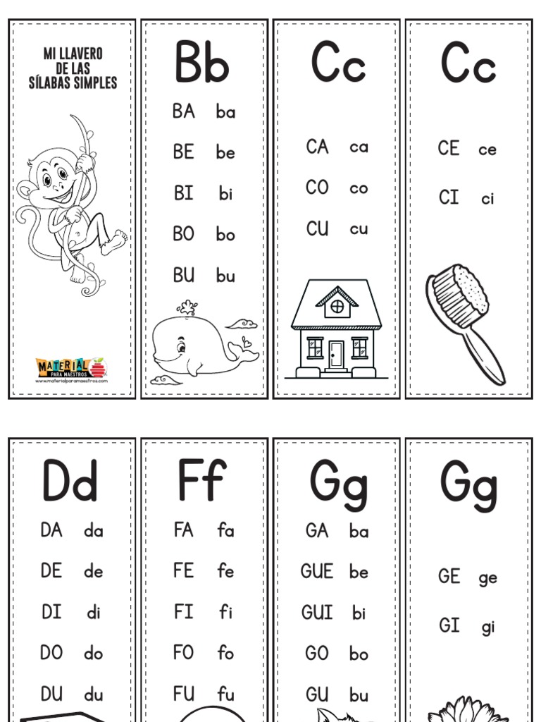 Llavero de Sílabas para Niños | PDF | Relaciones personales, crianza y ...