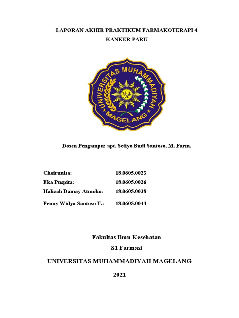 Laporan Akhir Praktikum Farmakoterapi 4 Kanker Paru | PDF