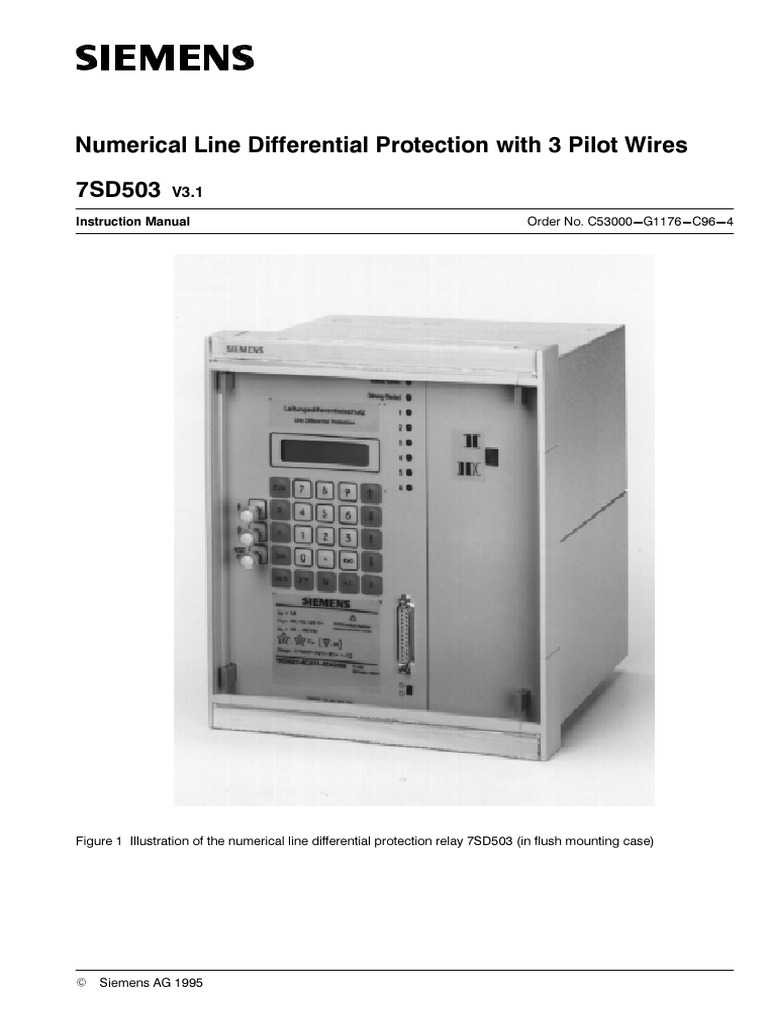 7SD503 Manual | PDF | Electrical Connector | Relay