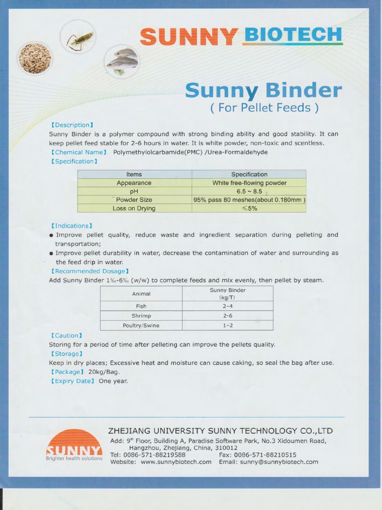 Sunny Binder Brochure - Zhejiang University Sunny Technology Co LTD | PDF