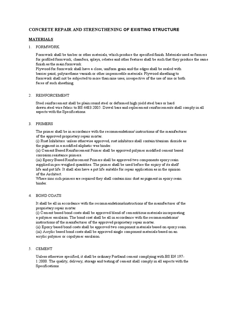 Concrete Repair and Structure Strengthening | PDF | Concrete | Epoxy
