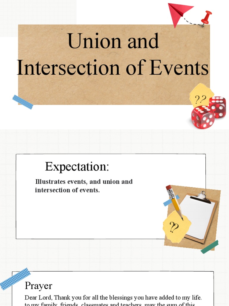 Union and Intersection of Events Explained | PDF | Set (Mathematics ...