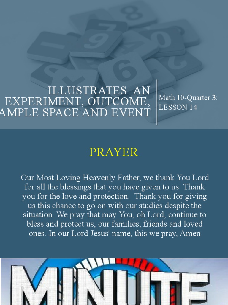 q3 - l13 - Illustrates An Experiment, Outcome, Sample Space and Event ...