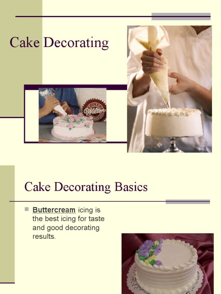 Cake Decorating PPT Ernan | PDF | Cakes | Icing (Food)
