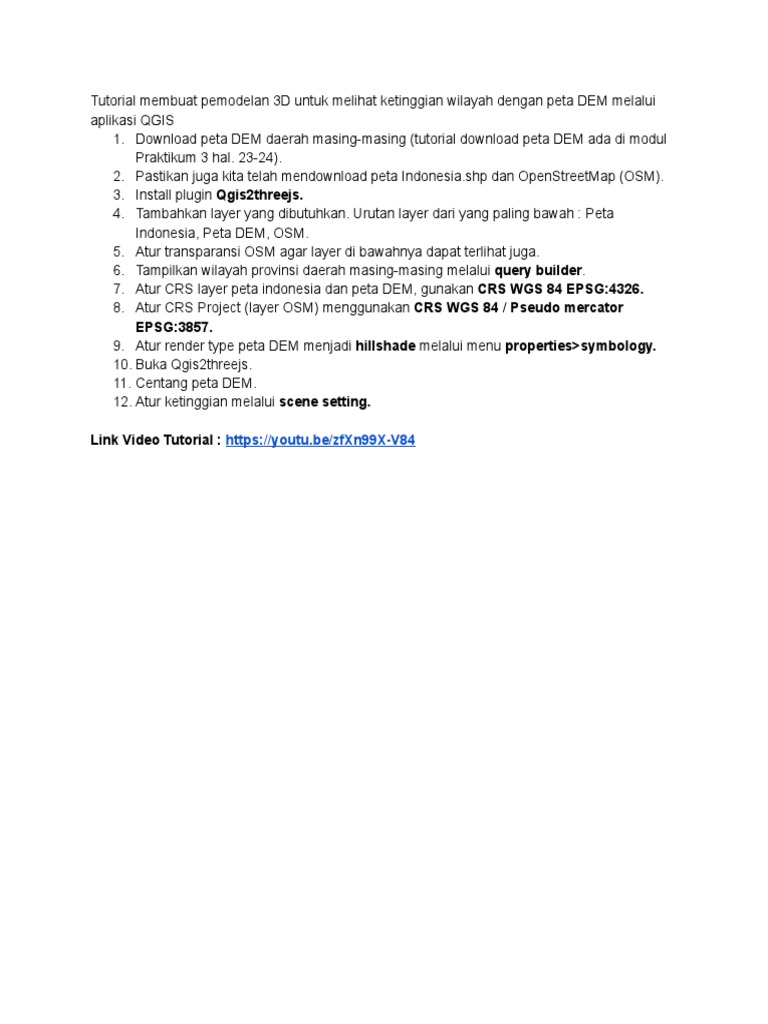 Tutorial Membuat Pemodelan 3D Untuk Melihat Ketinggian Wilayah Dengan ...