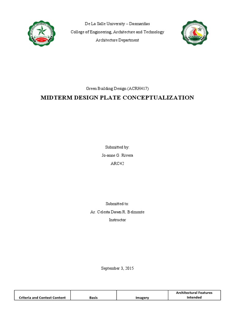 Midterm Requirement-Green Building | PDF | Learning | Sustainable Design