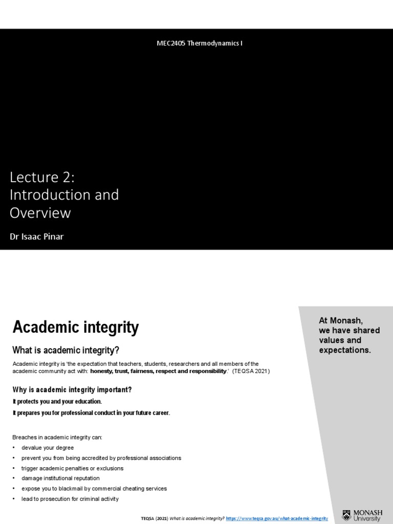 Week 2 Slides | PDF | Academic Integrity | Heat