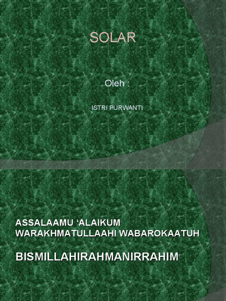Sifat dan Spesifikasi Minyak Solar | PDF