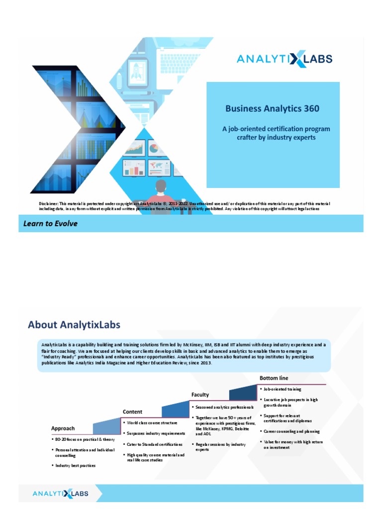 AnalytixLabs - Business Analytics 360-1648535324057 | PDF | Regression Analysis | Analytics