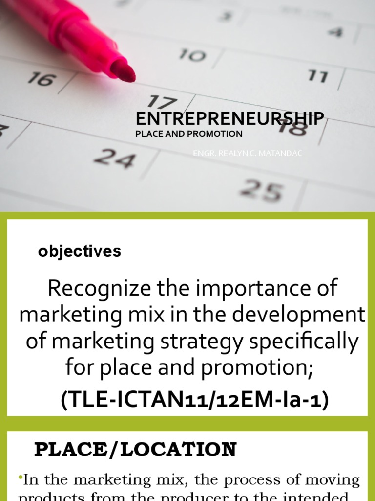 Marketing Strategies for Place & Promotion | PDF | Advertising ...