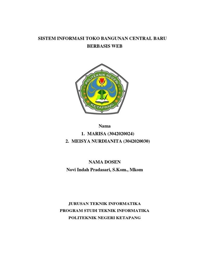 Sistem Informasi Toko Bangunan Berbasis Web Pdf 