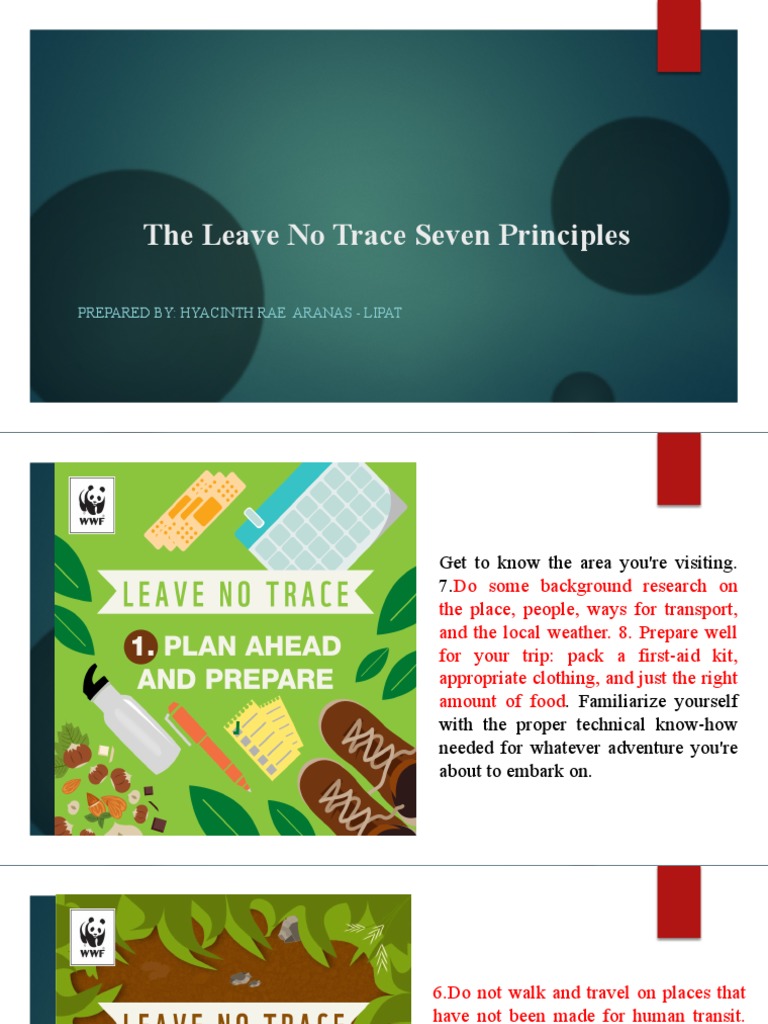Leave No Trace: Seven Principles | PDF | Natural Environment