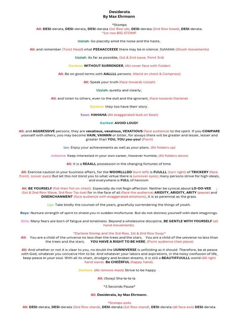 Desiderata by Max Ehrmann | PDF