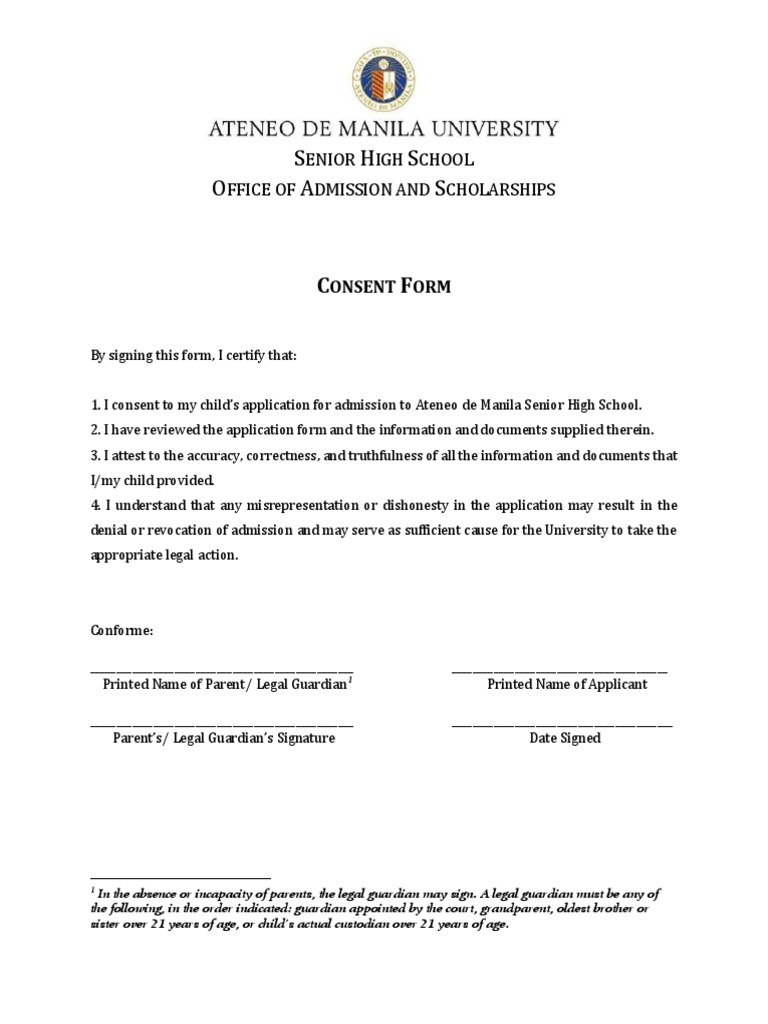 Parent's Consent Form | PDF